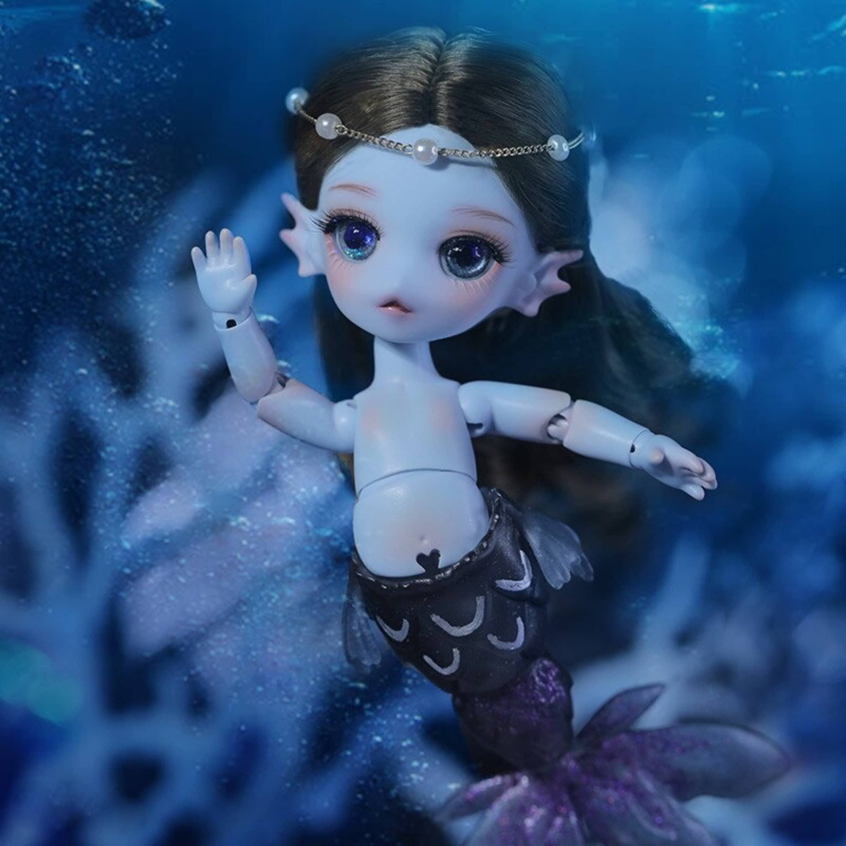 Tiny BJD Doll Full Set 1/12 Mermaid BJD Fullset Posable Art - Etsy