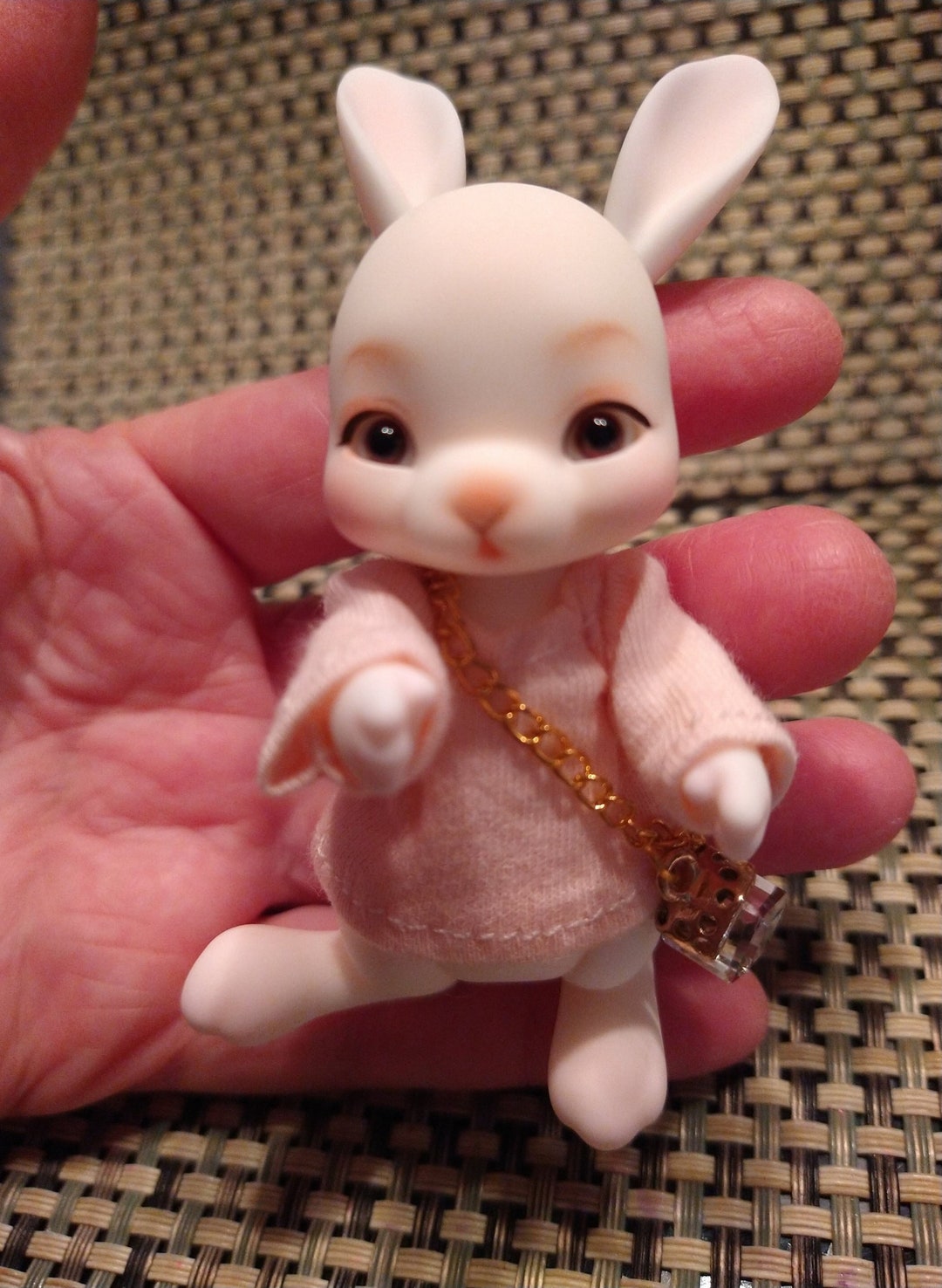 Tiny BJD Doll Full Set 1/12 Rabbit BJD Fullset Bunny Posable Art Doll ...