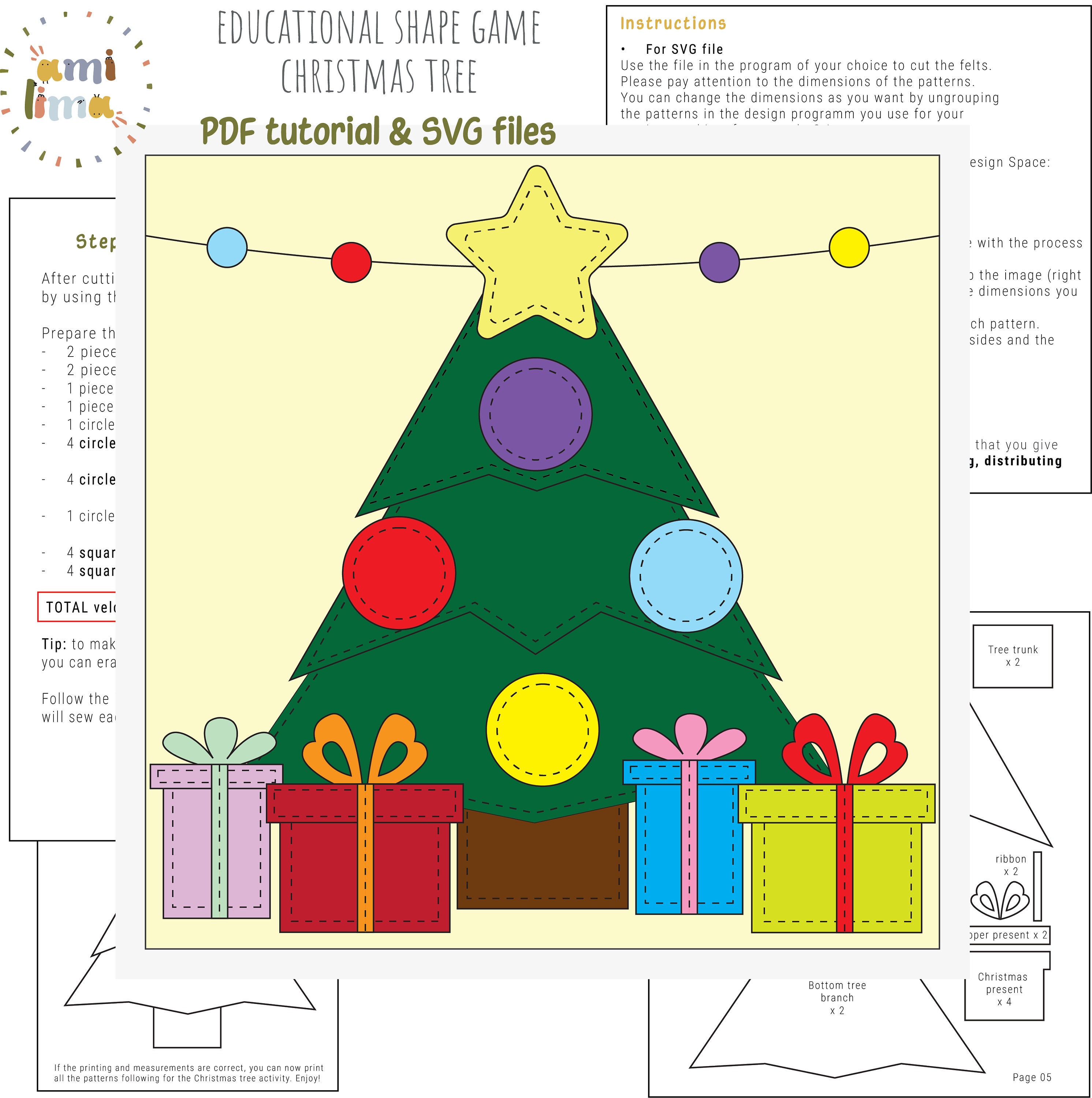 PDF, SVG Christmas Tree Sewing Pattern, Instructions and Images ...