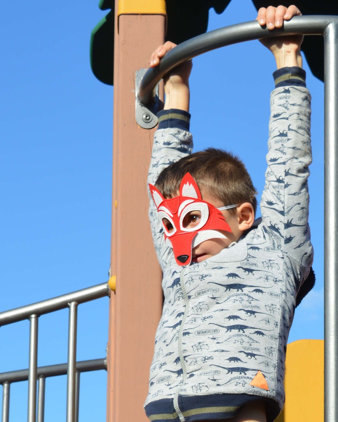 Fox Felt Mask for Kids and Adults, Halloween, Parties and Pretend Play ...
