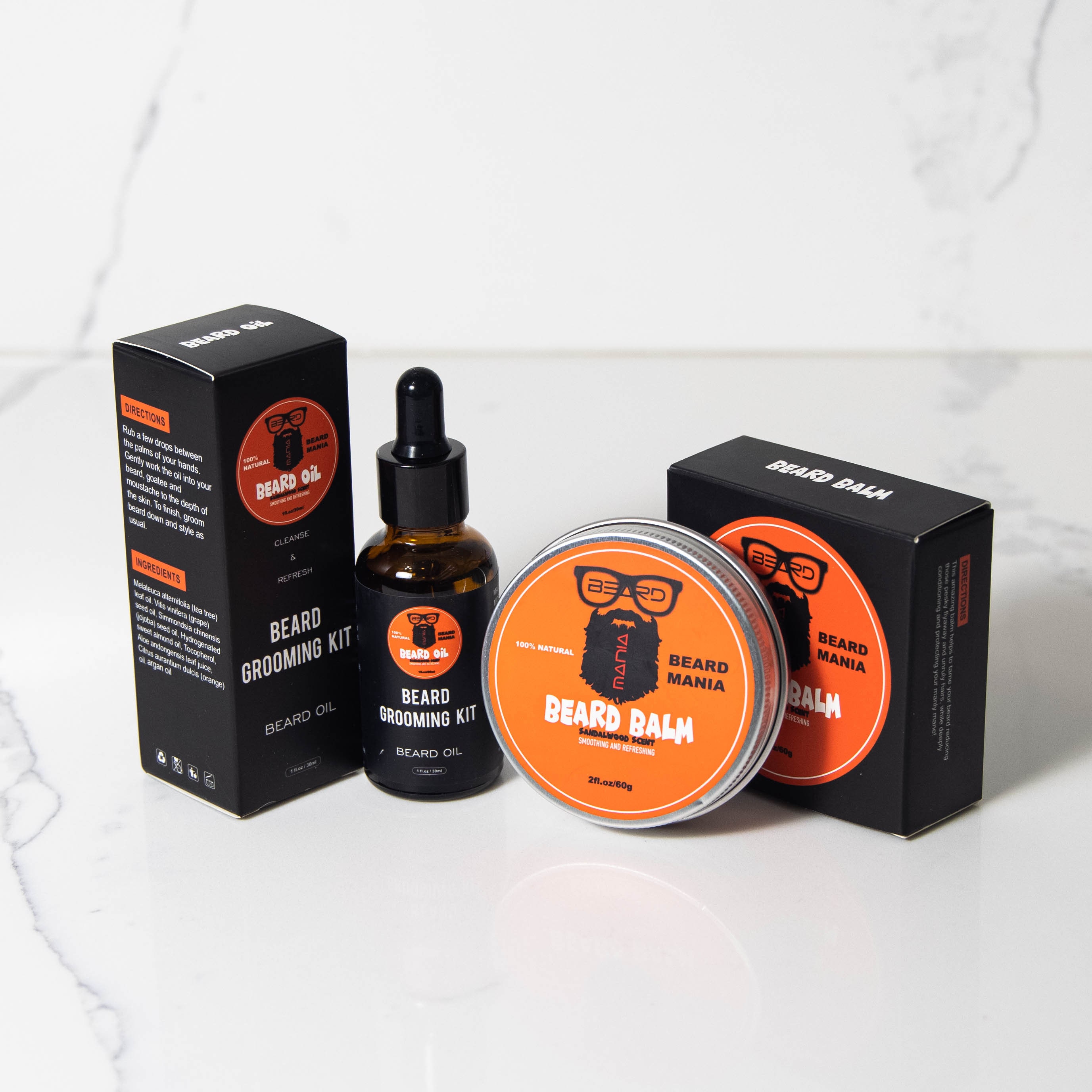 Beard Care Kit Beard Oil Beard Balm Beard Gift Set | Etsy