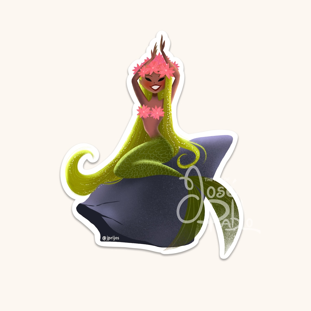 Elemental Earth Mermaid Sticker Mermaid Mermaid Art Mermaid - Etsy