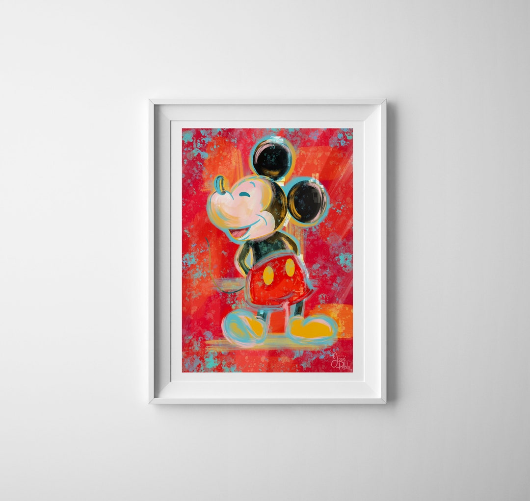 Enchanting Mickey Mouse Wall Art: Disney-inspired Print for Home Decor ...