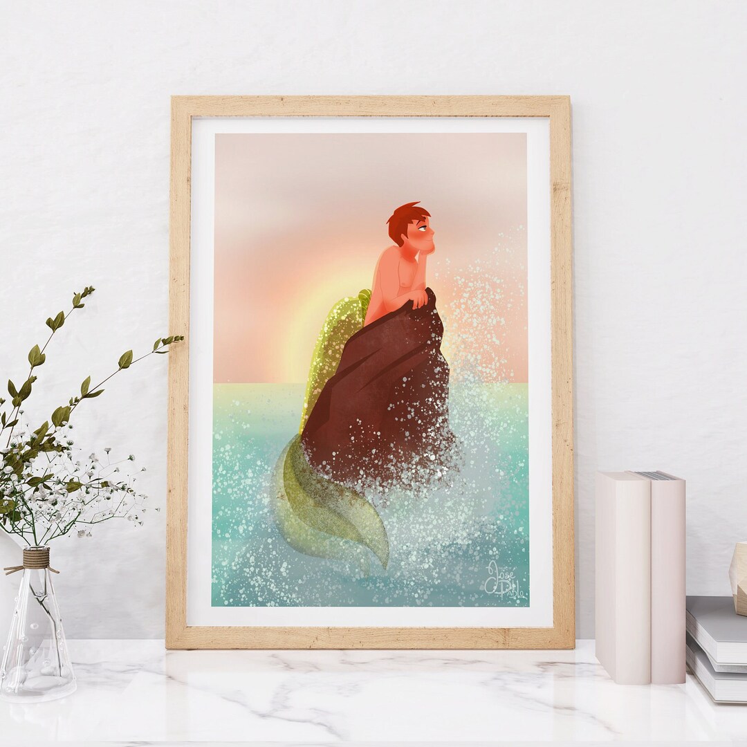Merman Art Print~ Merman Wall Decor~ Mermaid Decor~ Mermaid Gift - Etsy