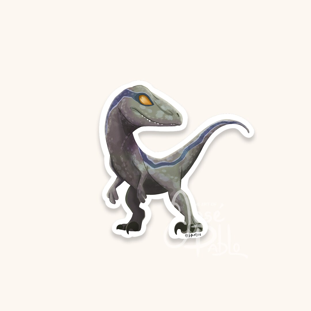 Velociraptor Blue Raptor Sticker Jurassic World Jurassic Park Sticker ...