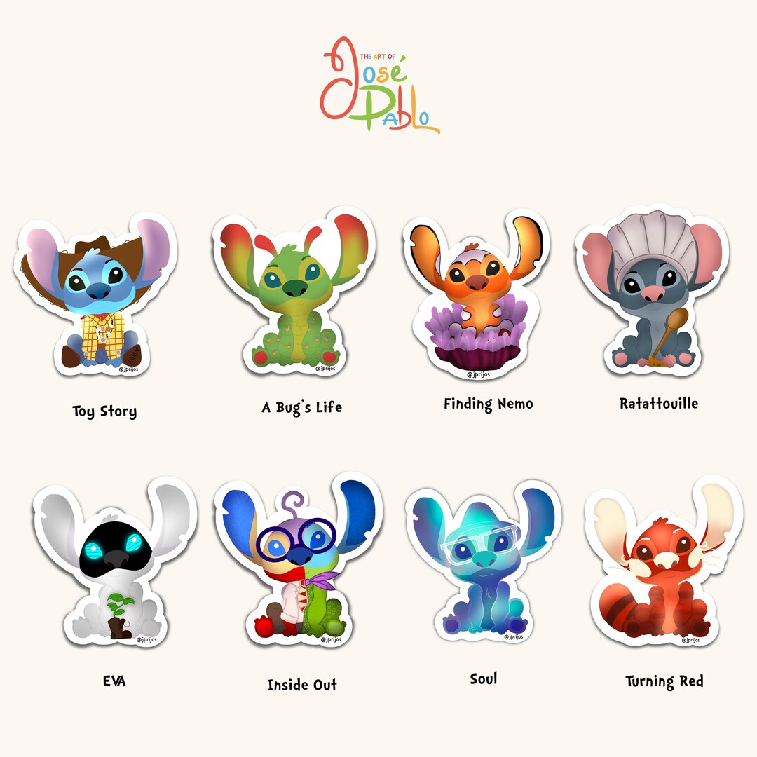 Adorable Lilo and Stitch Disney Stickers for Laptops, Stationary, and ...