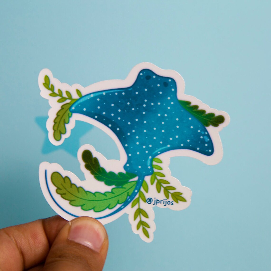 Kawaii Stingray Sticker Kawaii vinyl Stickers Holographic | Etsy