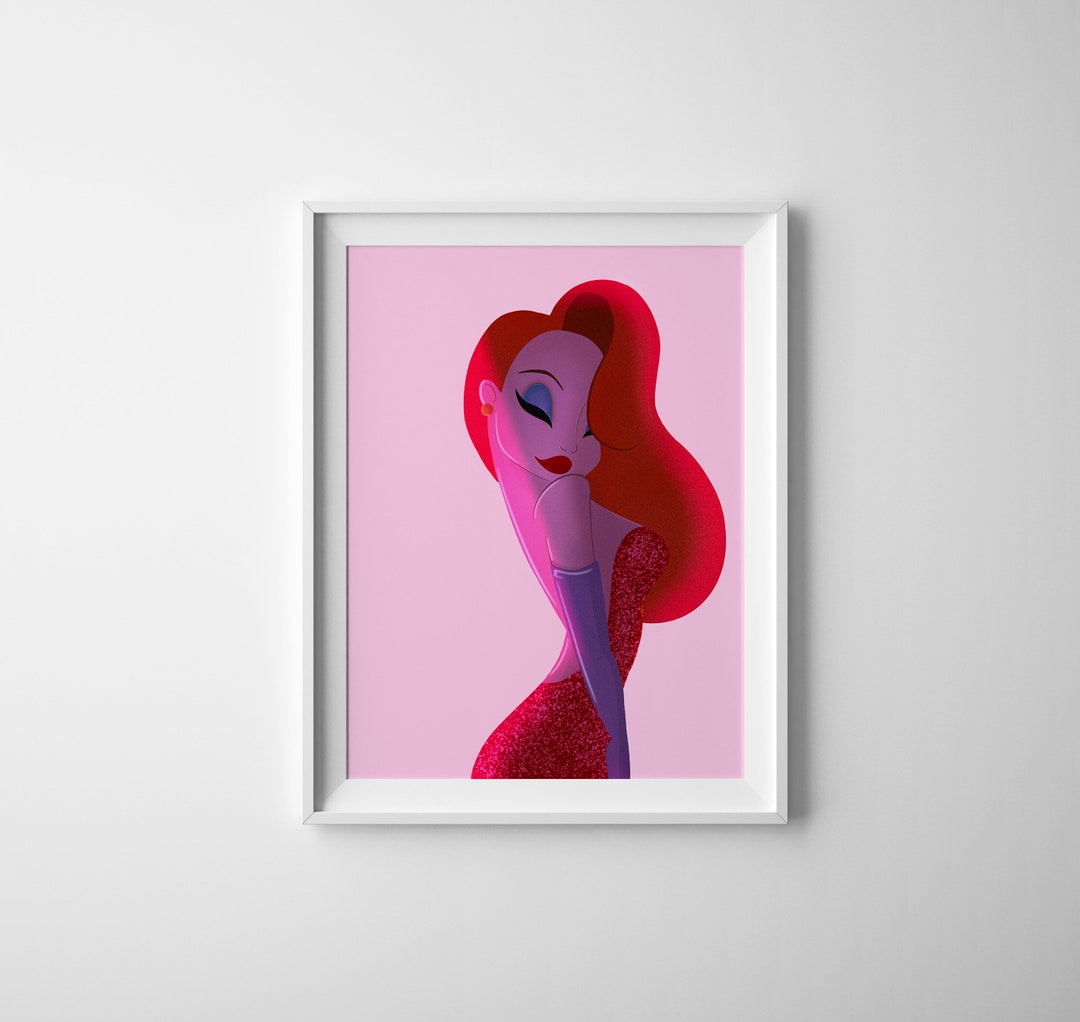Jessica Rabbit Art Jessica Rabbit Wall Decor Pop Culture - Etsy