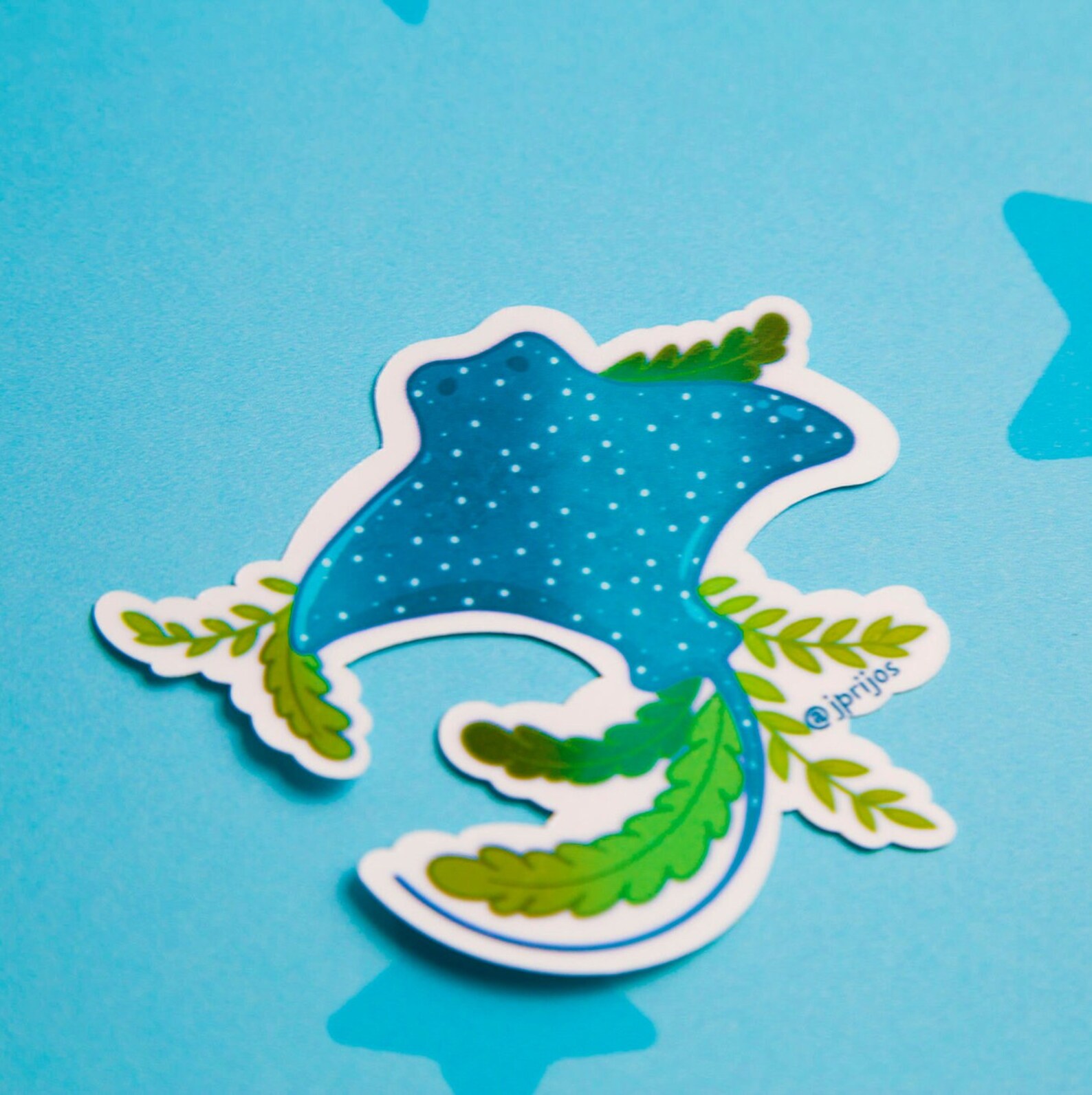 Kawaii Stingray Sticker Kawaii vinyl Stickers Holographic | Etsy
