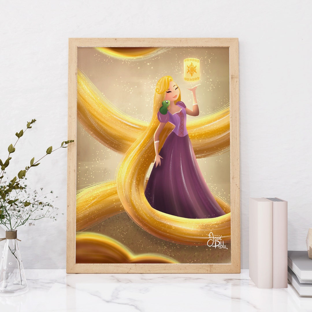 Princess Rapunzel Art Print Disney Princess Wall Art Disney Princess ...