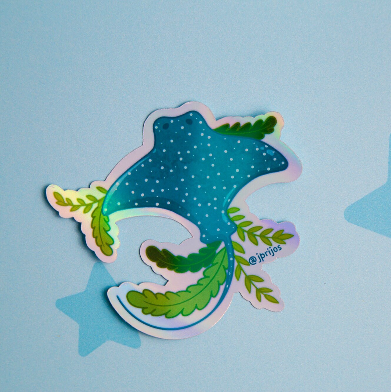 Kawaii Stingray Sticker Kawaii vinyl Stickers Holographic | Etsy