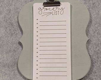 Magnetic Grocery List Holder - Etsy