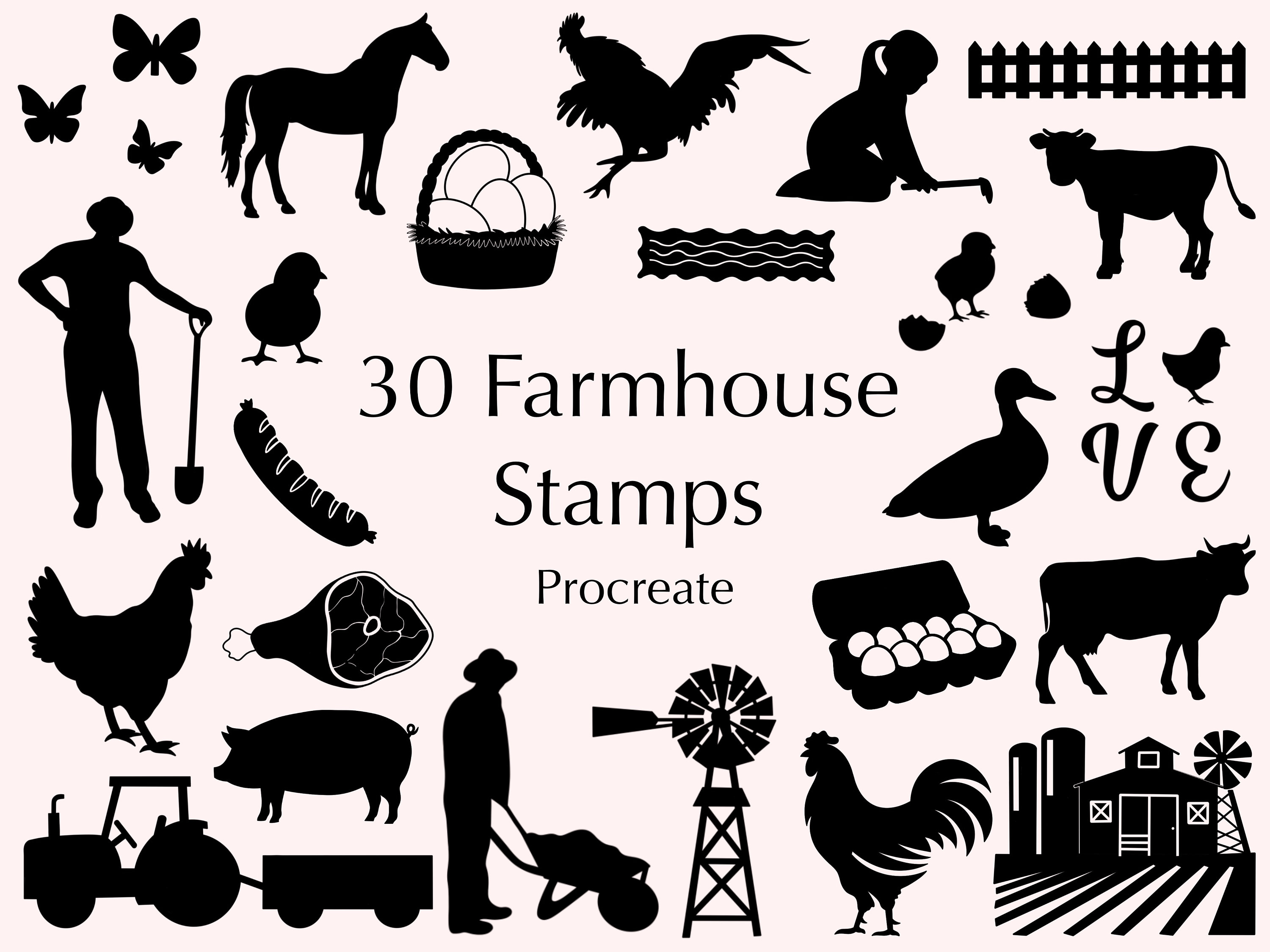 Procreate Farmhouse Procreate Farm Animals Procreate Farmer Procreate ...