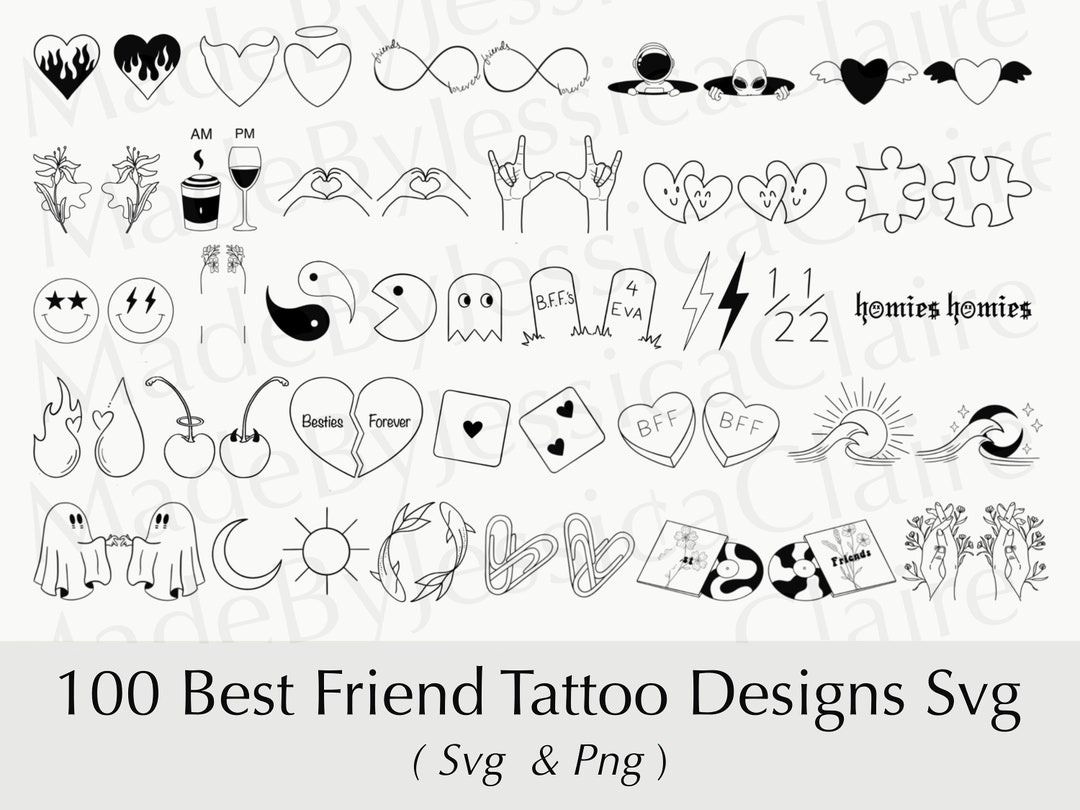 Best Friend Tattoo’s SVG and PNG | Tattoos SVG | Minimalist Svg ...