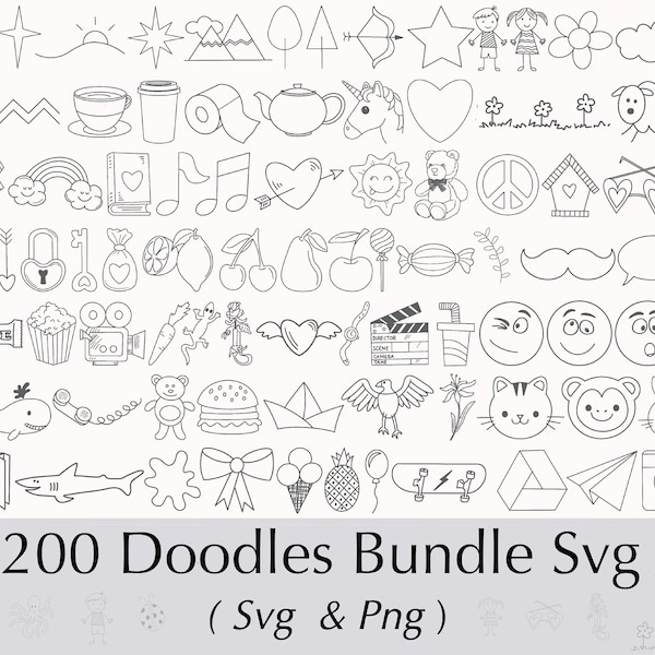 Watercolor Doodle - Etsy