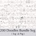 Doodles SVG Doodle Bundle SVG Doodles Cut File Doodle | Etsy