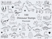 100 Dinosaurs PNG SVG Clipart Bundle Line Art Dino Animal - Etsy Canada
