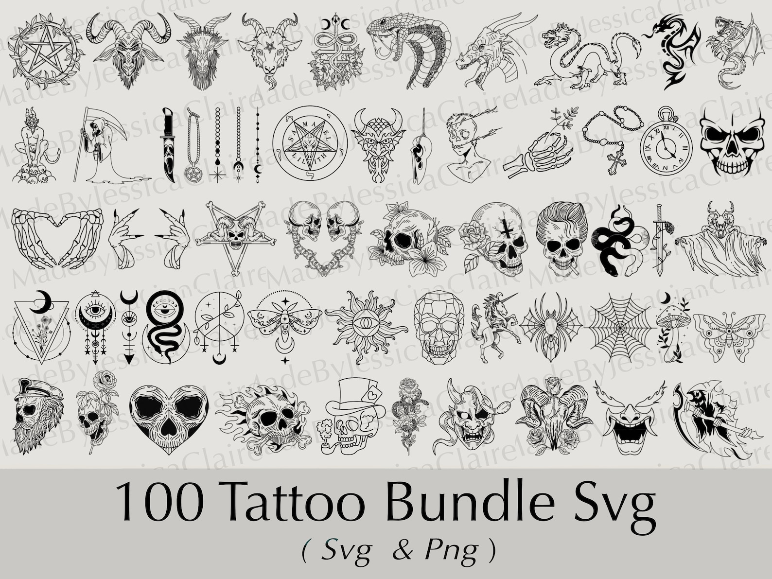 Tattoo SVG Tattoos SVG Doodles SVG Tattoo Cut File - Etsy