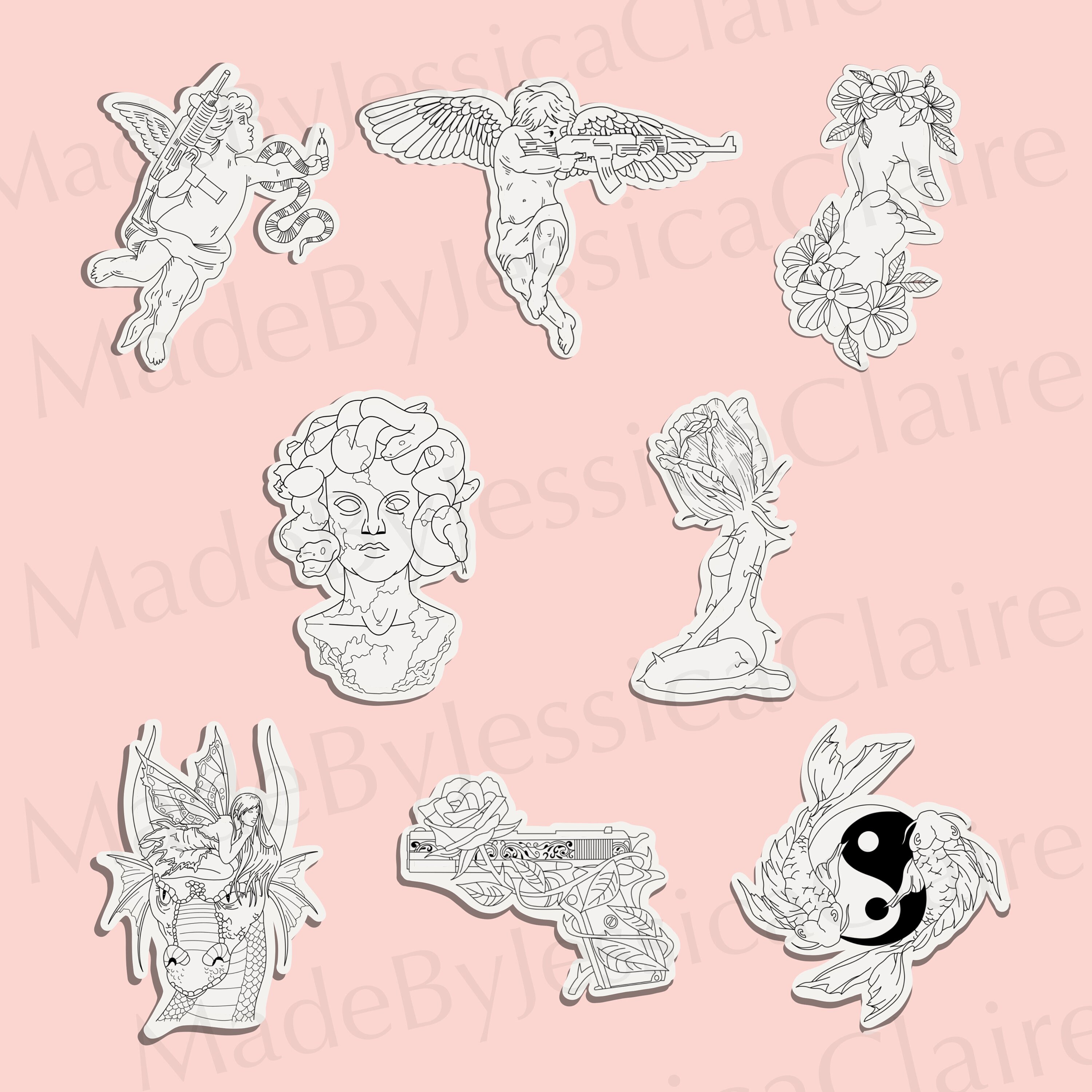 Tattoo SVG. Tattoos SVG. Doodles SVG. Tattoo Cut File. Doodle Cut File ...