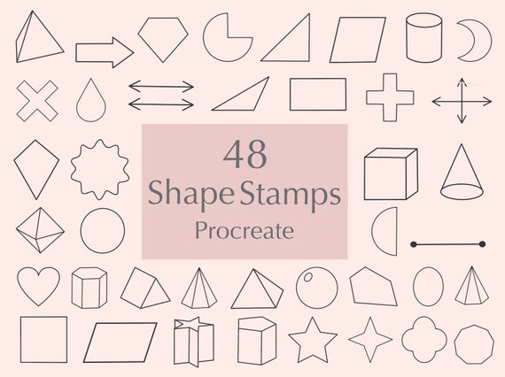 Procreate Shape Stamps Procreate Stamp Brushset Procreate - Etsy