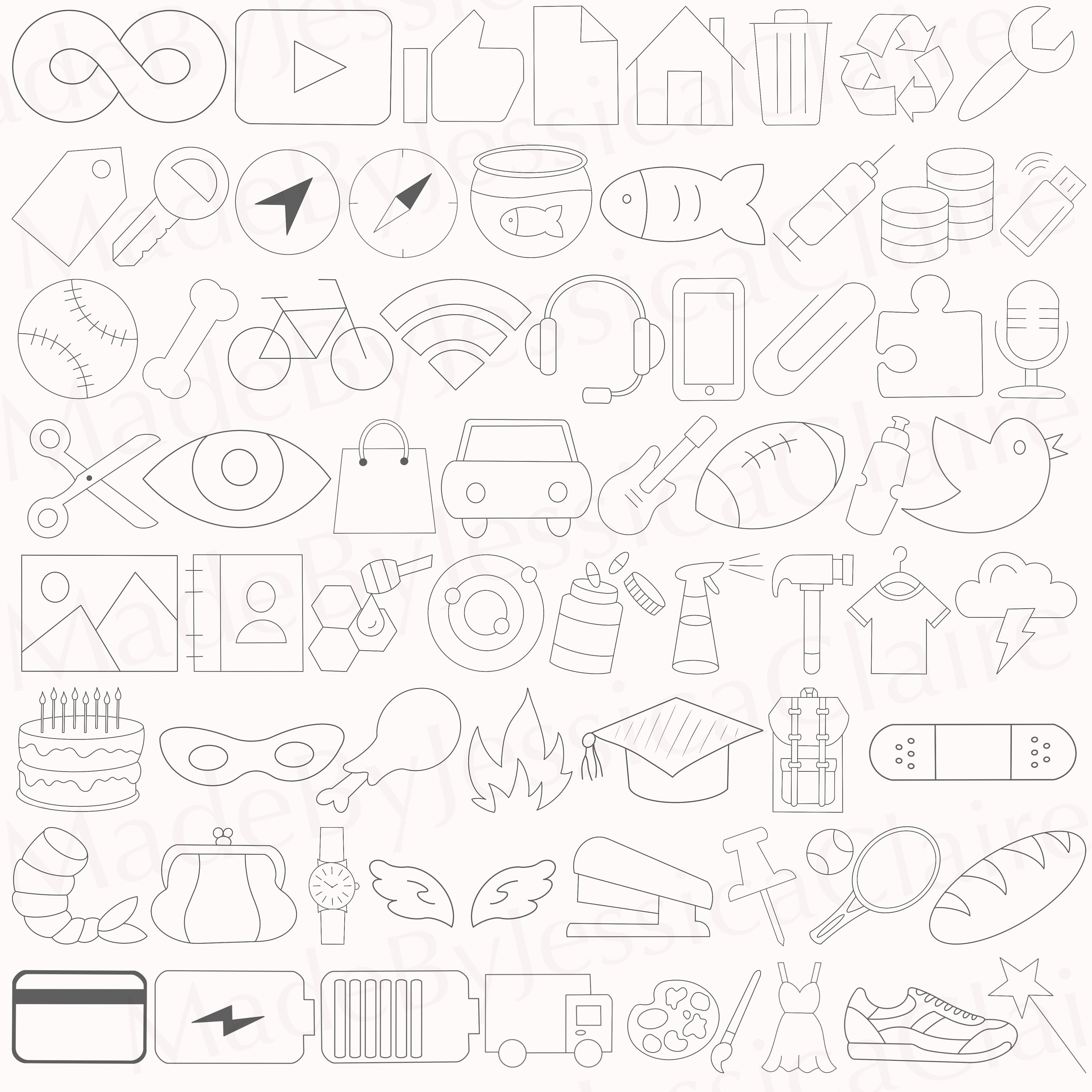 Doodles SVG Doodle Bundle SVG Doodles Cut File Doodle - Etsy