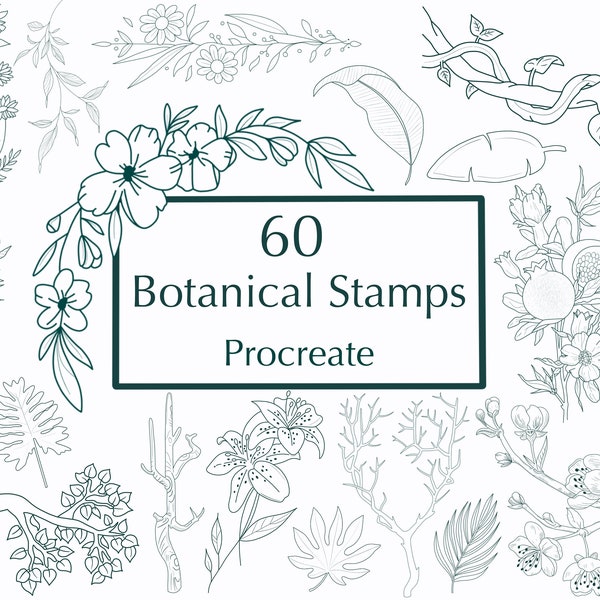Botanical Stamp - Etsy