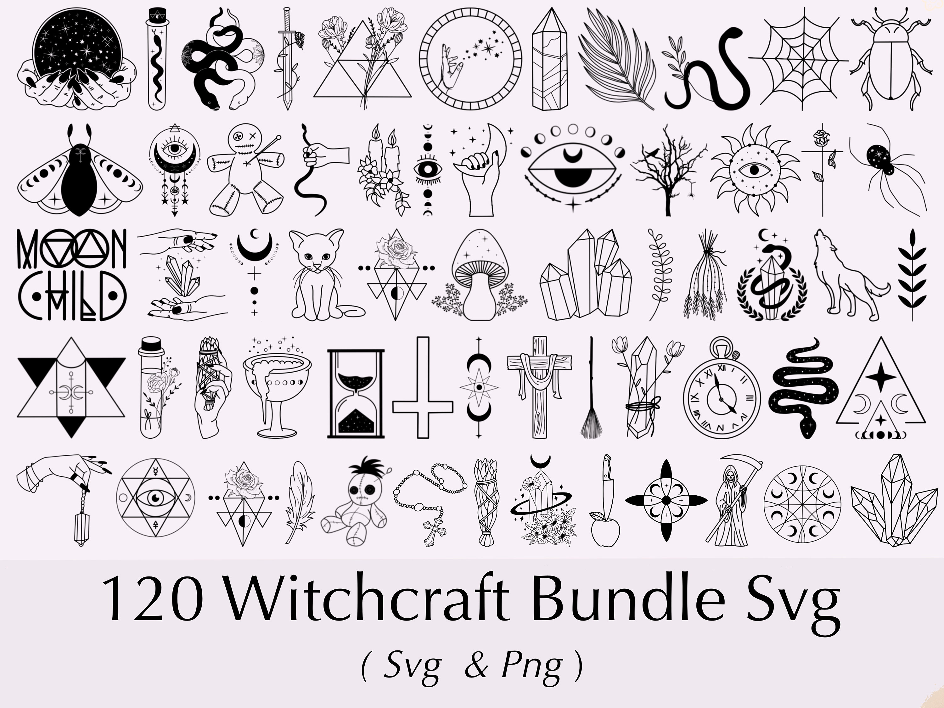 Witchcraft Svg Mystic Svg Witchcraft Clipart Mystic - Etsy
