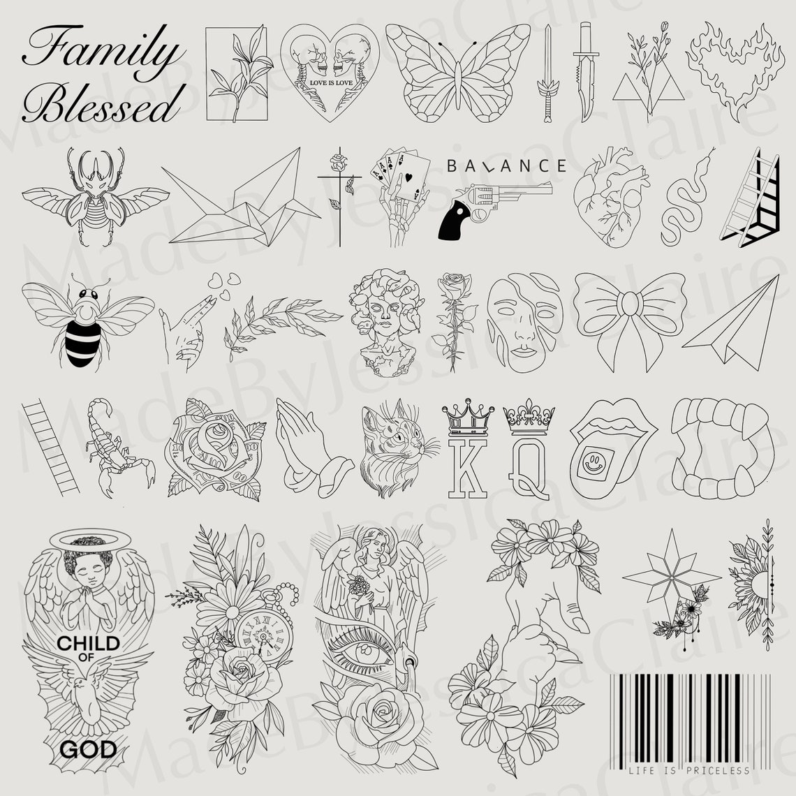 Procreate Tattoos Procreate Tattoo Brushset Tattoo Stencil - Etsy UK