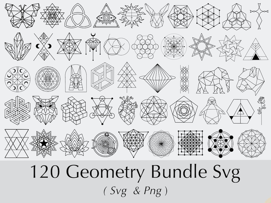 Geometric Svg. Sacred Geometry Svg. Tattoo Svg. Minimalistic Svg ...