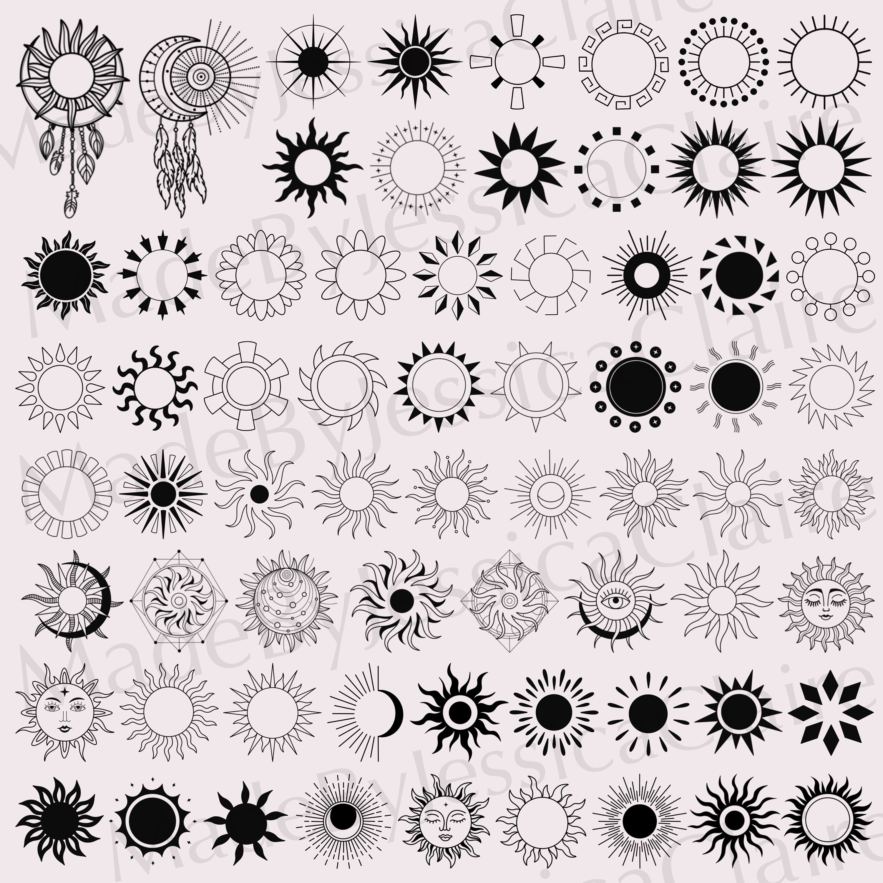 Mystical Sun Svg Celestial Svg Mystical Sun Clipart - Etsy