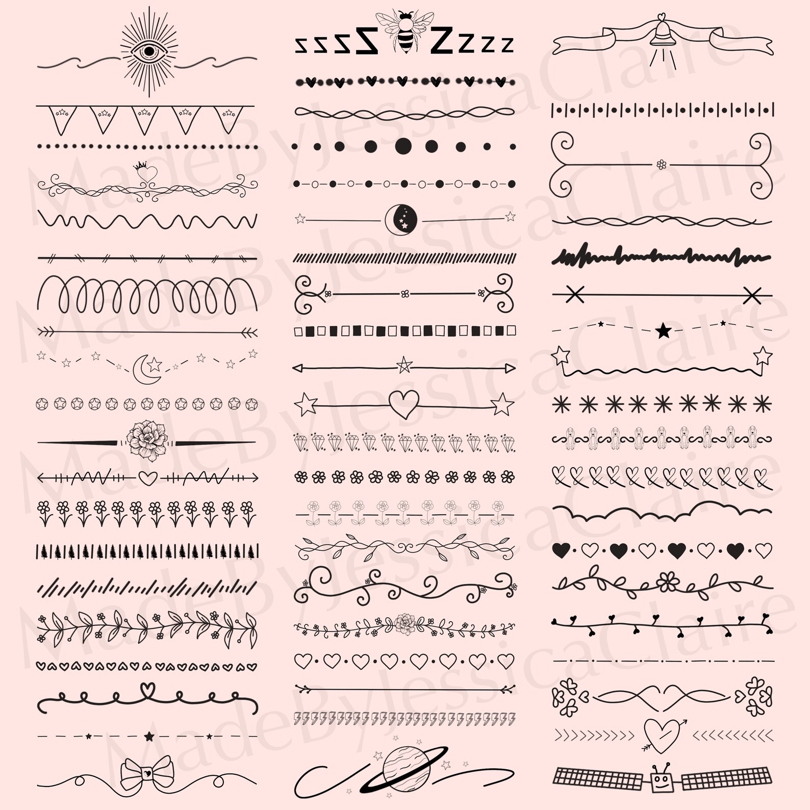 Procreate Text Divider Stamps Procreate Stamp Brushset - Etsy