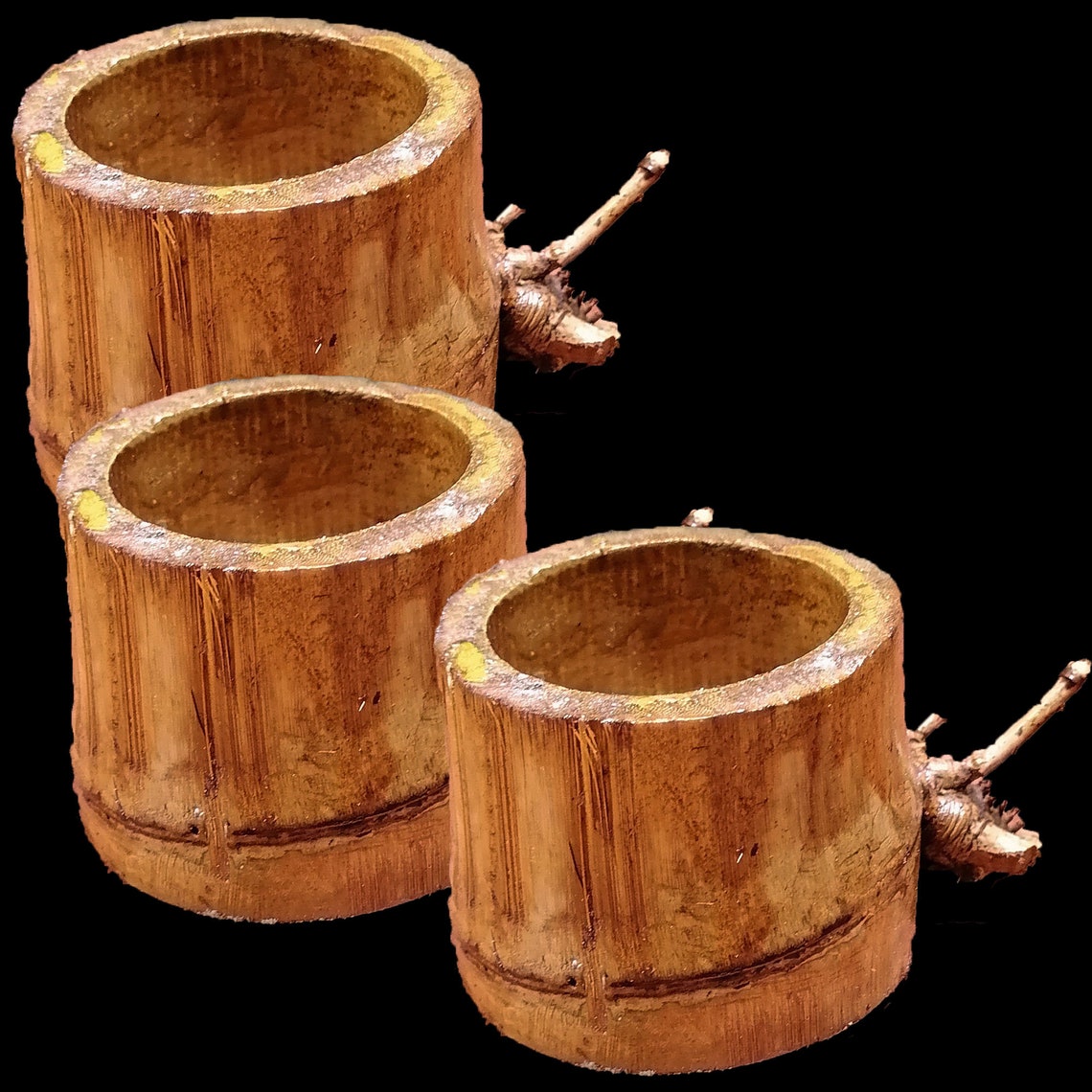 Bamboo Pot Bamboo Planter Pot Bamboo Vase Bamboo Mini Pot - Etsy