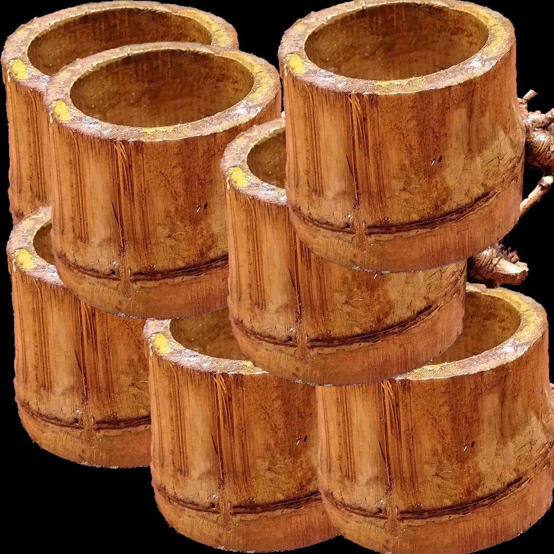 Bamboo Pot Bamboo Planter Pot Bamboo Vase Bamboo Mini Pot - Etsy