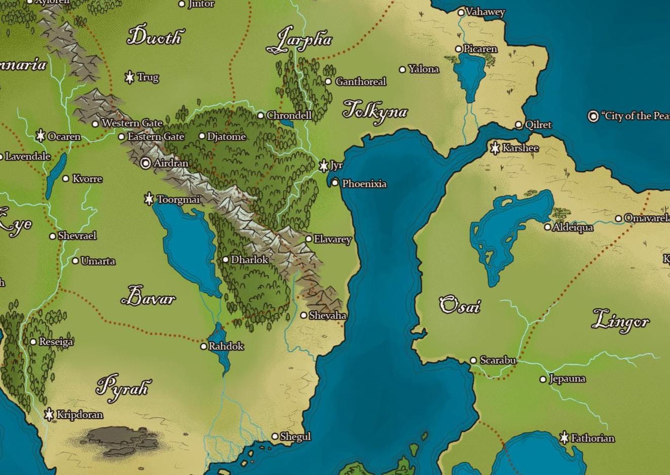 Custom Fantasy World Map | Hand-drawn Detailed Fictional Maps | for Dnd ...