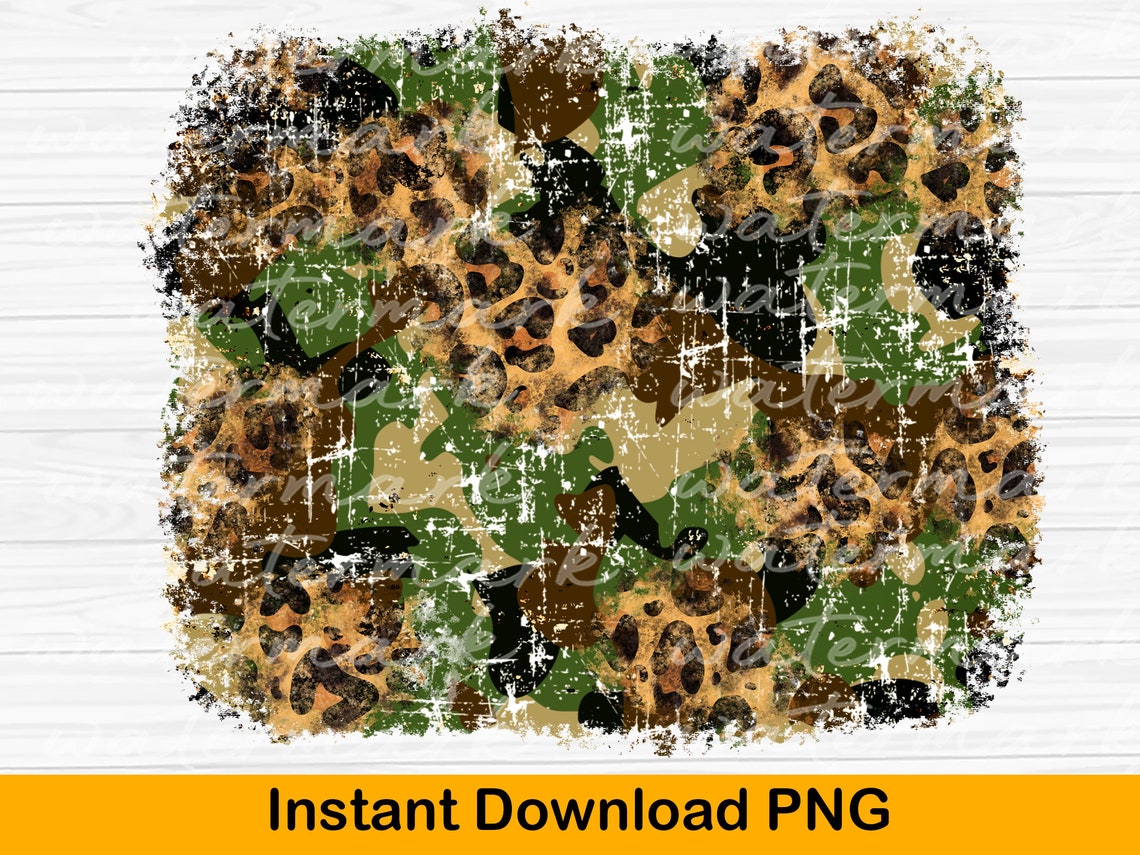 Camouflage Png Leopard Background PNG Camo Frame Png | Etsy