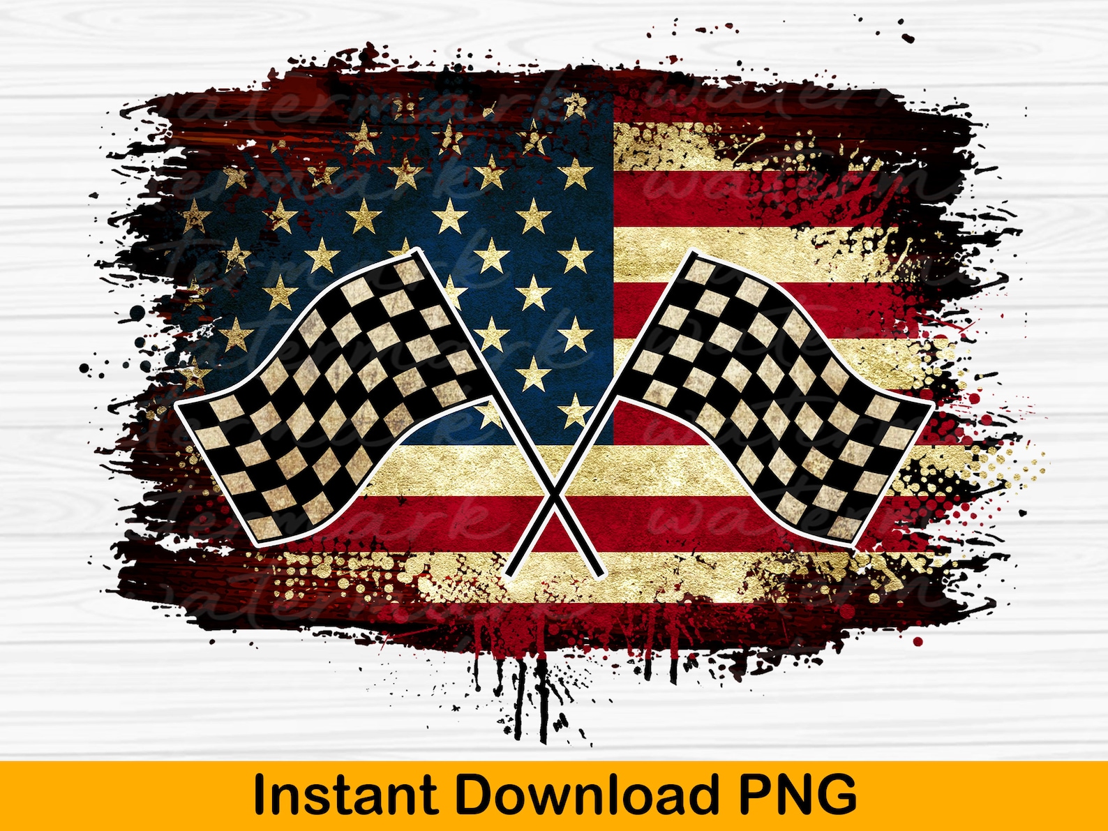 Racing Flags and USA Flag Background Png Checkered Flag Png - Etsy