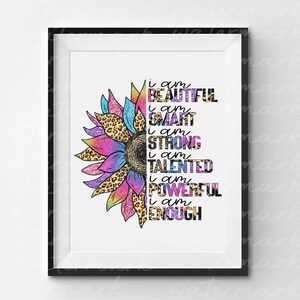 I Am Strong Sunflower Clipart, Sunflower Art Png, Sunflower Clipart Png ...