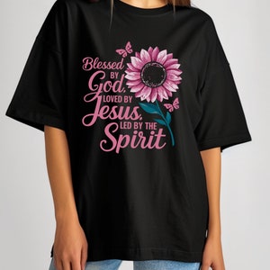 Blessed by God Loved by Jesus Led by the Spirit Png, Christian Floral ...