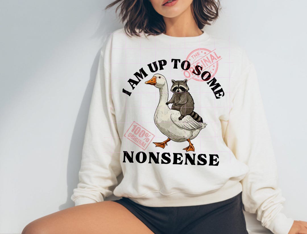 Funny Raccoon Goose PNG: Sarcastic Animal Sublimation (digital Download ...