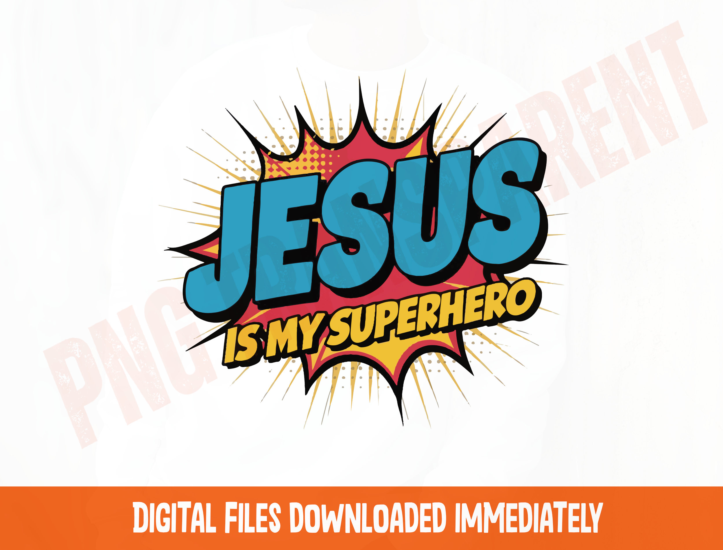 Jesus is My Superhero Comic Design: Christian Faith Sublimation ...