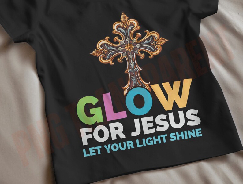 Glow for Jesus PNG: Faith Cross Christian Art (digital Download) - Etsy