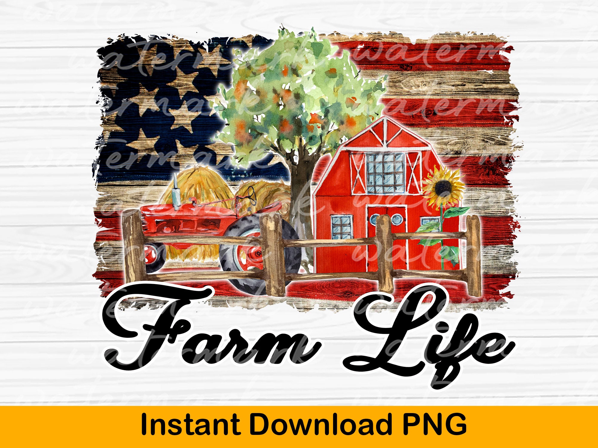 Farm Life Png Tractor Png Western Farm Life Farmer American | Etsy