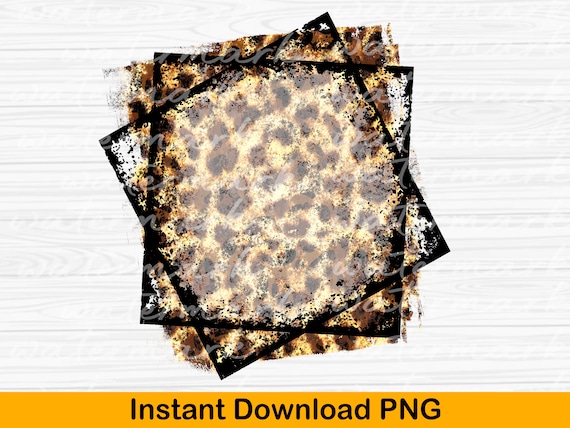 Leopard Frame Background Distressed Leopard Background Png | Etsy