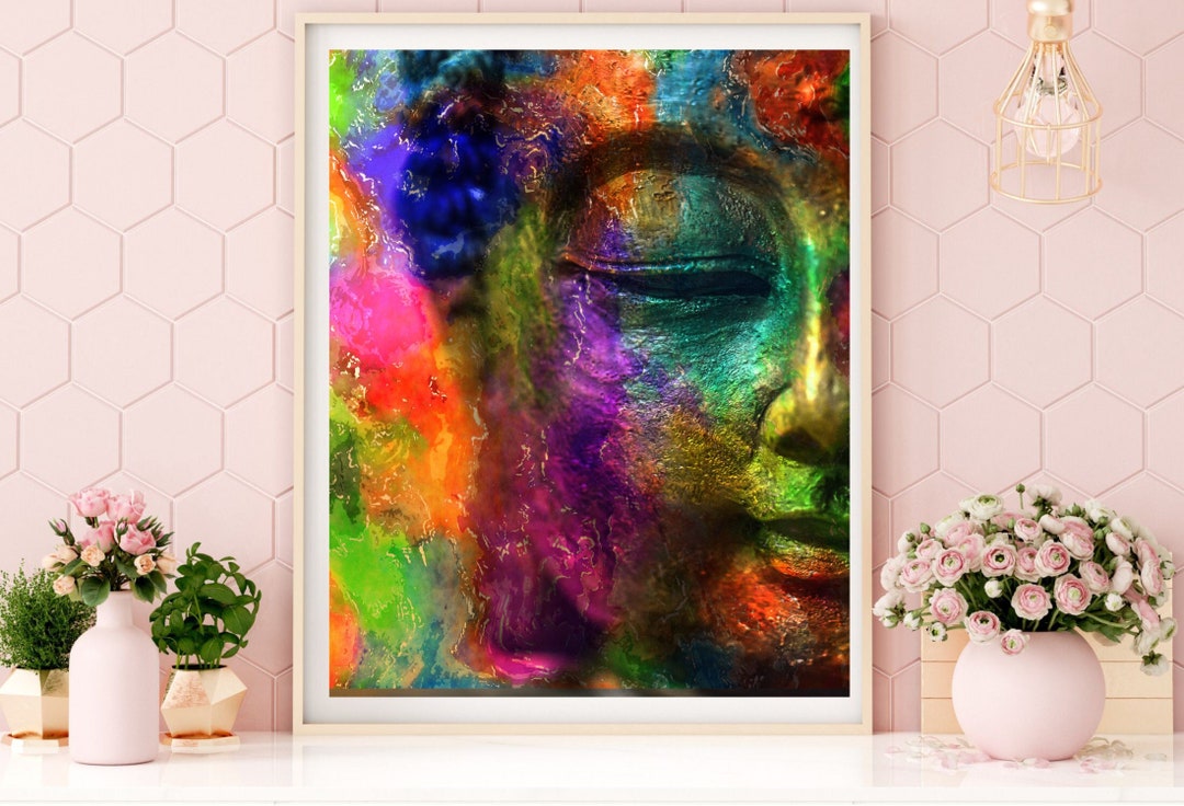 Buddha Png, Buddha Coloured Religion Artwork Png File for Sublimation ...