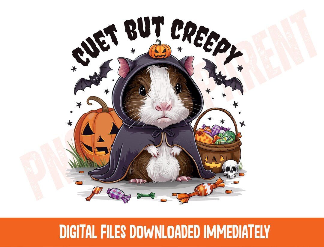 Halloween Capybara PNG, Spooky Cute PNG, Cute Halloween Sublimation ...