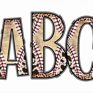 Baseball Doodle Alphabet Bundle Png, Baseball Alphabet, Font Png, Game ...