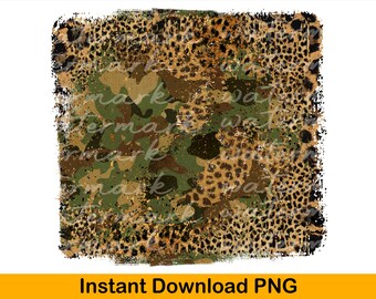 Leopard Camouflage Background PNG, Distressed Camo, Grunge Cheetah ...
