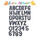 Easter Alphabet Doodle Letters Png Bundle, Bunny Letters Sublimation ...