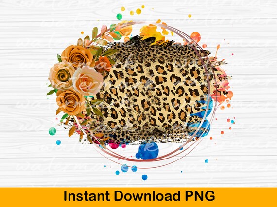 Distressed Leopard Background PNG Leopard Serape Cow - Etsy