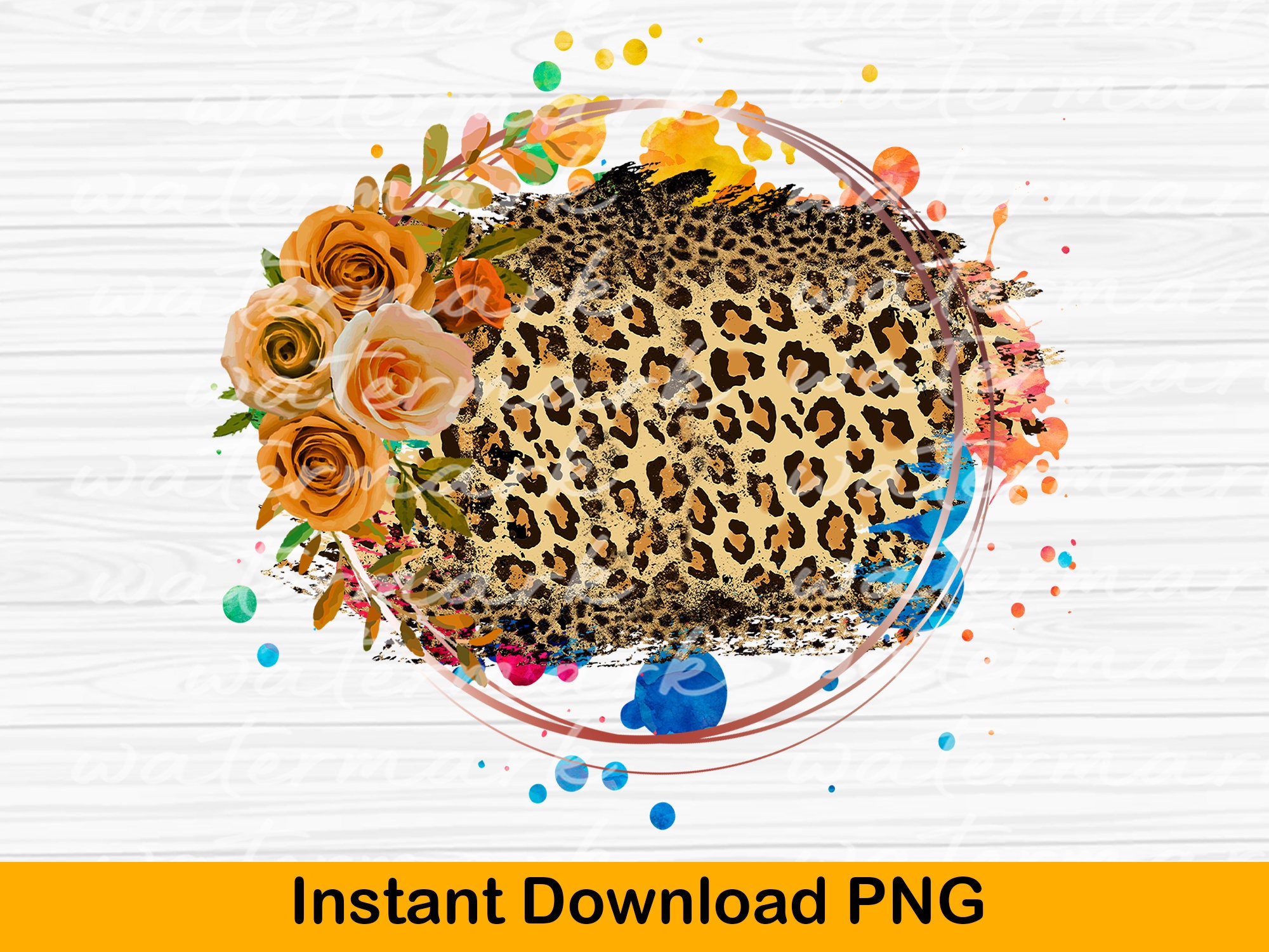 Distressed Leopard Background PNG Leopard Serape Cow | Etsy